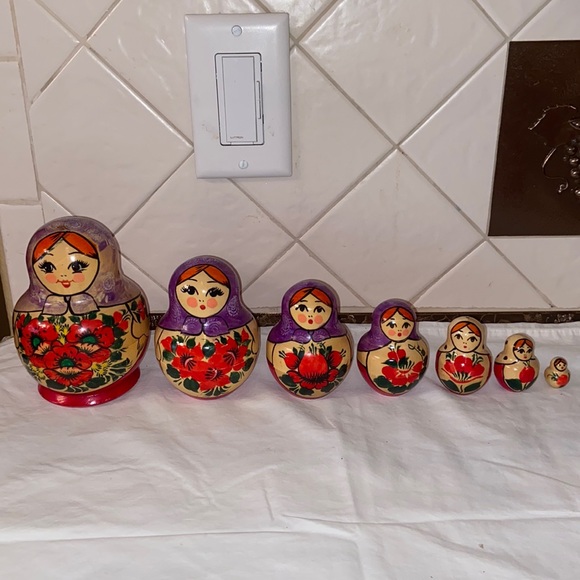 Art | Vintage Nesting Dolls 7 Total | Poshmark